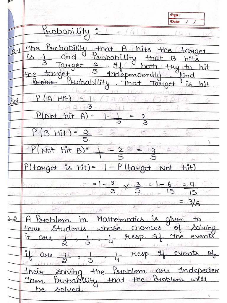 Probability Important Questions | PDF