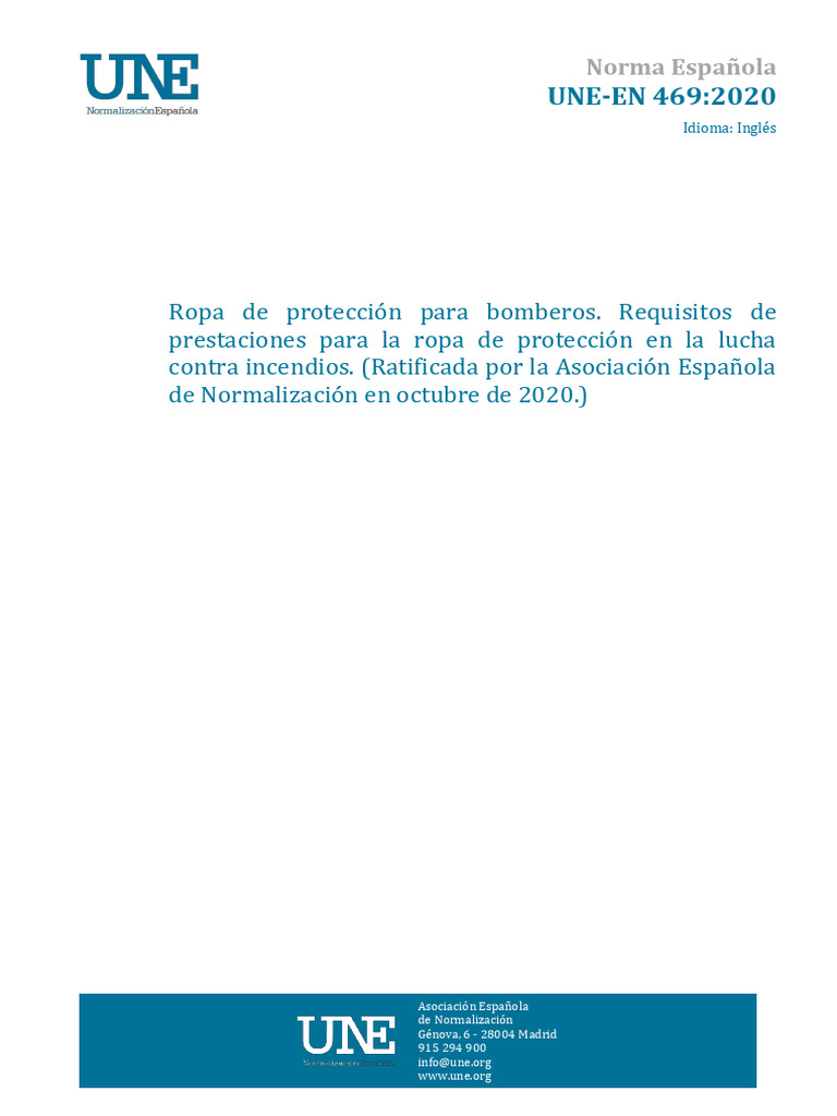 UNE-EN 469-2020 | PDF