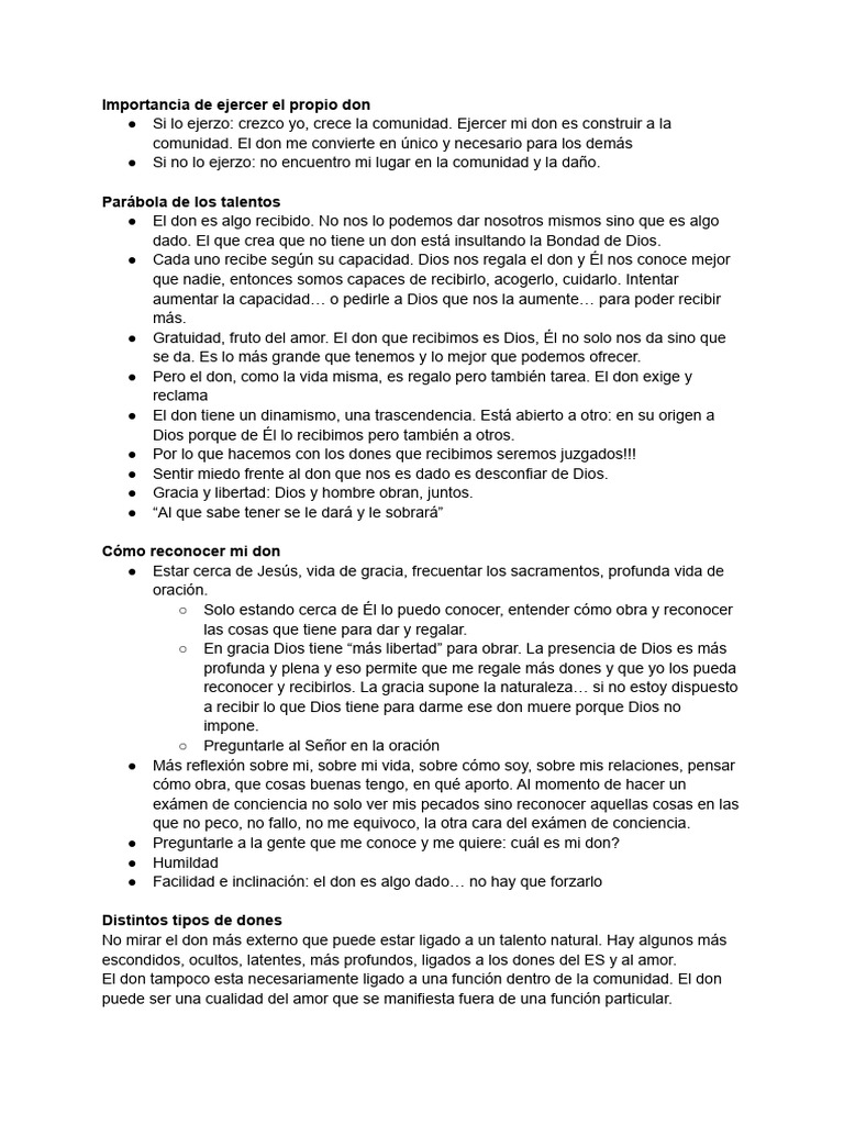 FD - Ejercer El Propio Don | PDF | Gracia divina | Dios