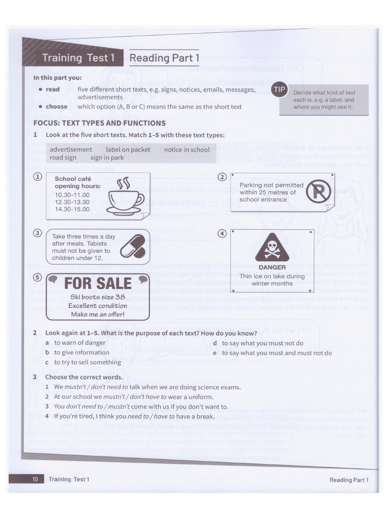 Reading Part 1 - Cambridge | PDF