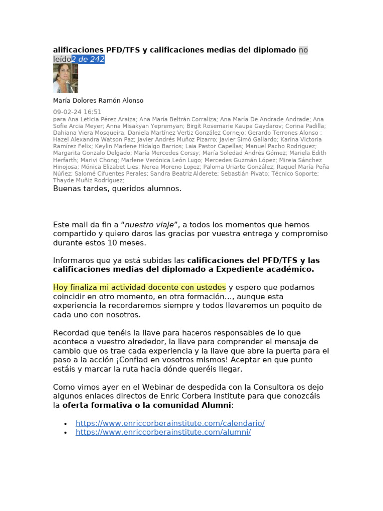 alificaciones PFD | PDF