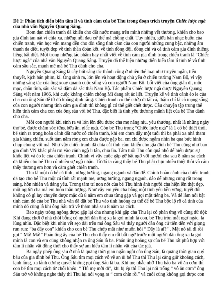 Chiếc Lược Ngà | PDF