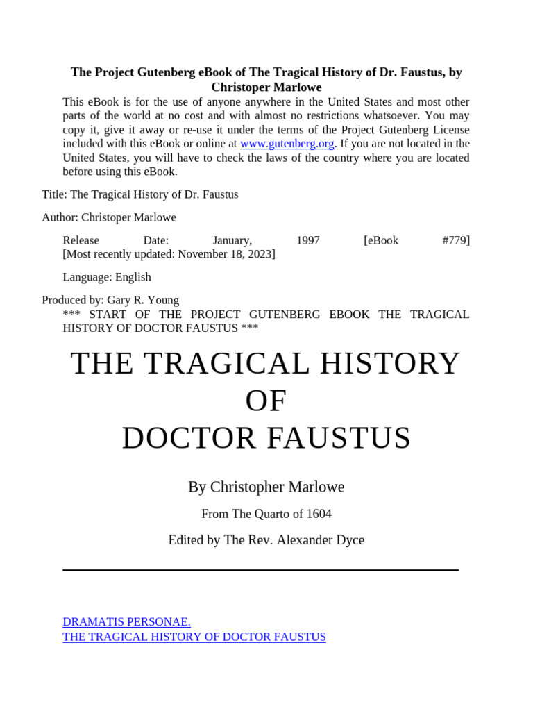 Dr. Faustus Text | PDF | Lucifer | Religious Belief And Doctrine