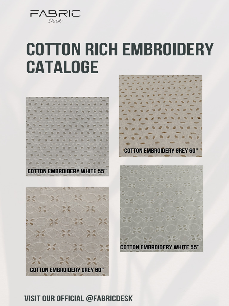 Cotton Rich Embroidery Cataloge | PDF