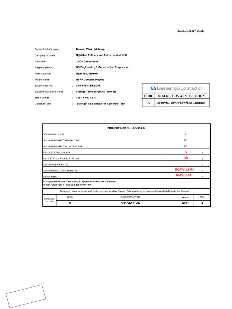 VV3154-101-B-0961 - 5 Api 620 | PDF | Strength Of Materials | Pressure