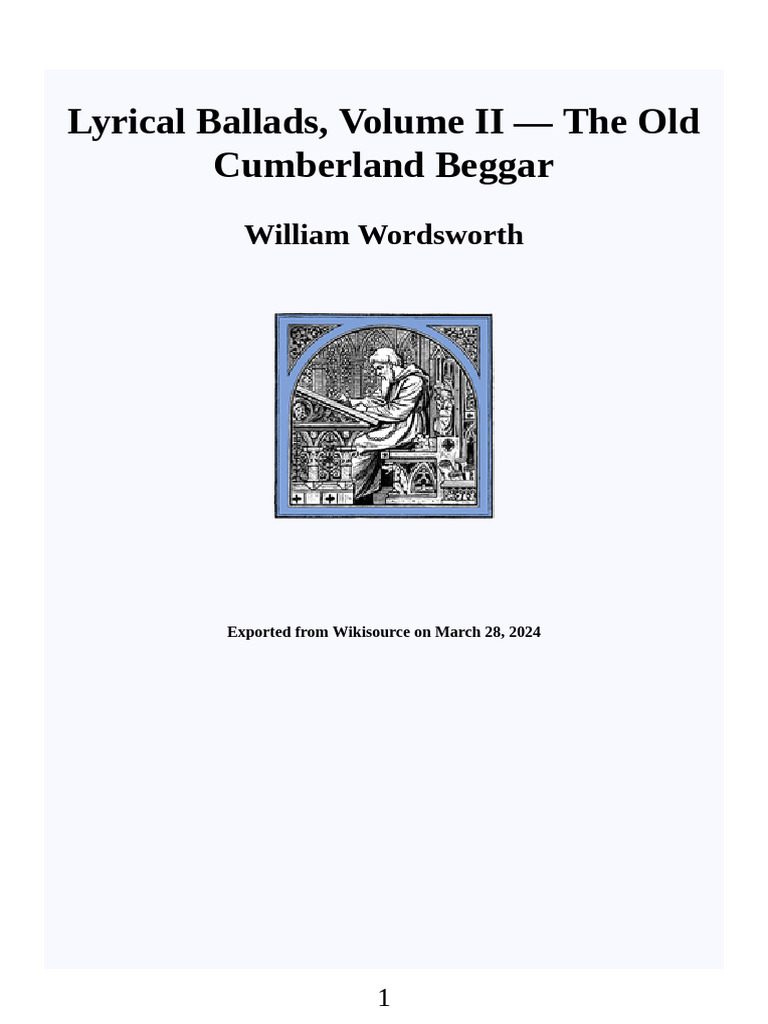 The_Old_Cumberland_Beggar | PDF