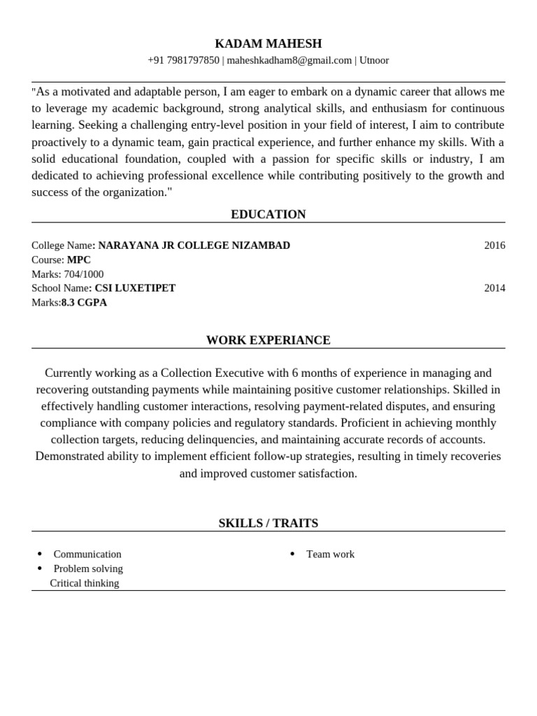 Dinesh Resume | PDF
