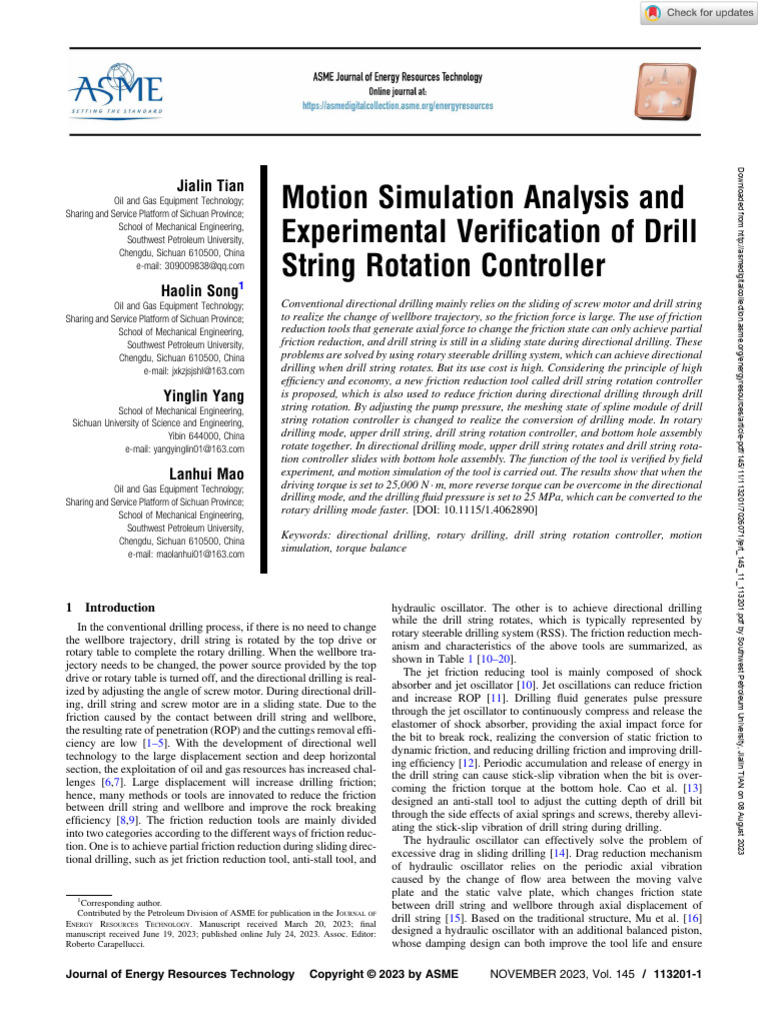 (出版稿) - jert - Motion Simulation Analysis and Experimental Verification ...