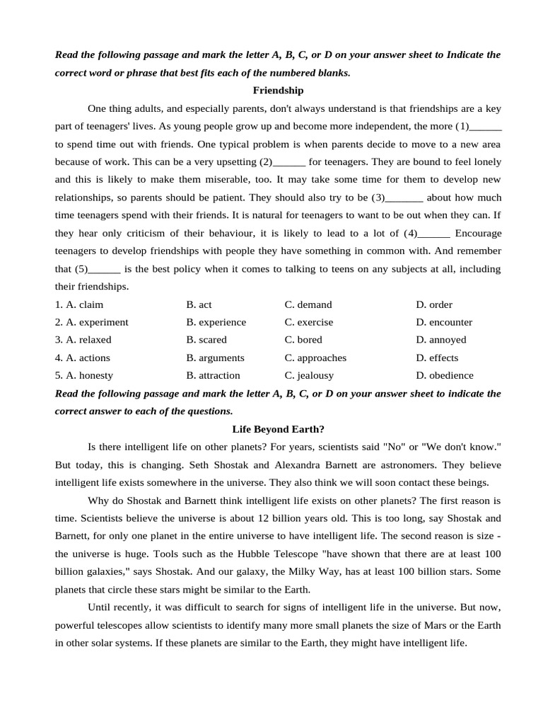 BT READING | PDF | Extraterrestrial Life | Universe