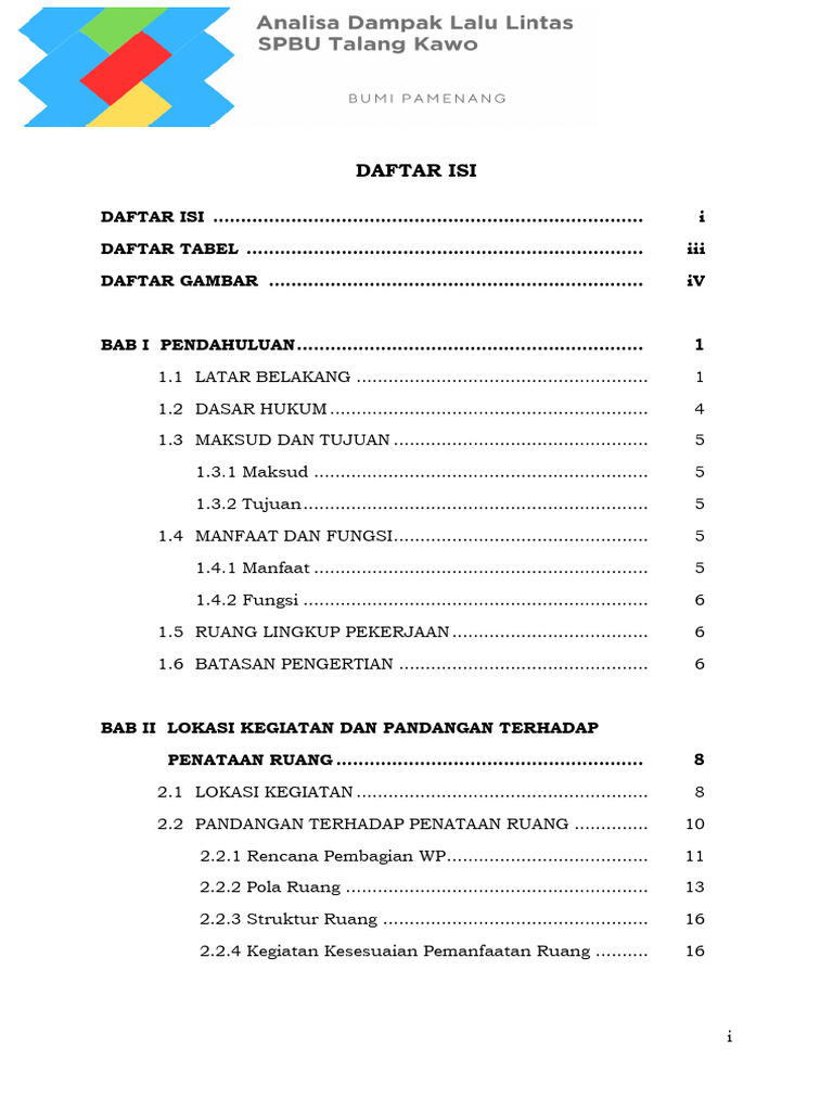 0. DAFTAR ISI, TABEL,GAMBAR | PDF