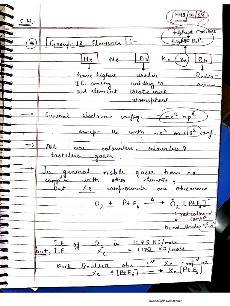 Chemistry 19-10-24 | PDF