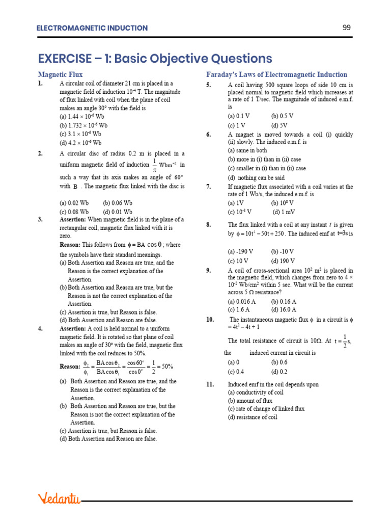 XII NEET Physics M 2 Final Booklet Pages | PDF | Electromagnetic Induction | Inductor