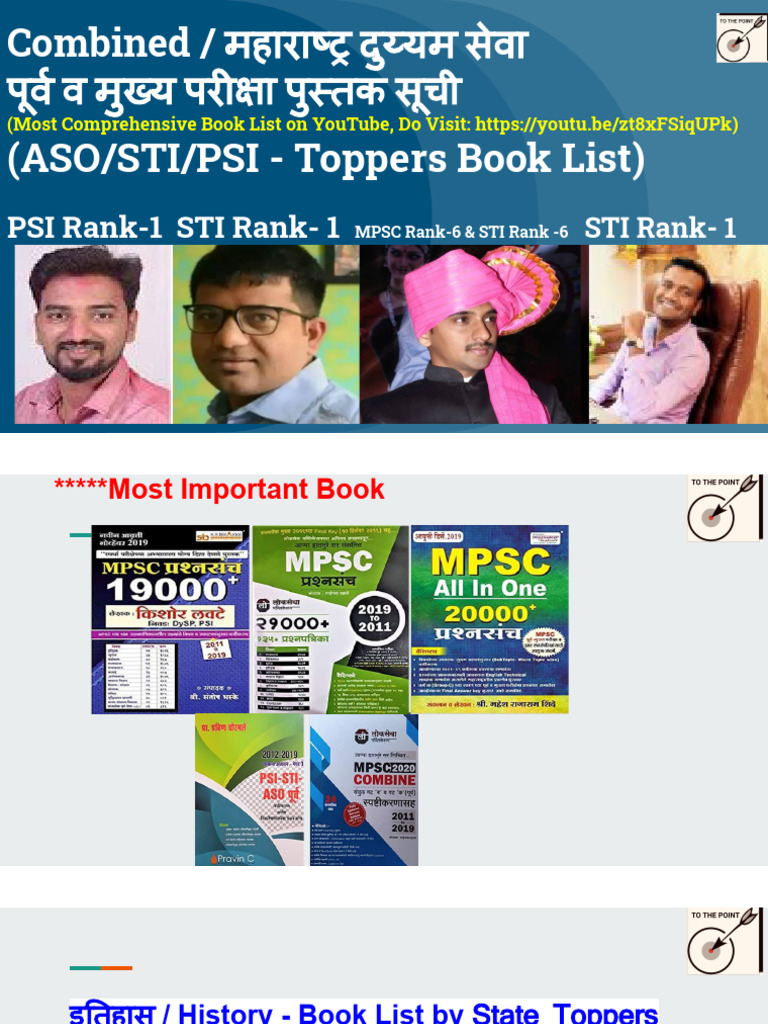 ASO/STI/PSI - Toppers Book List | PDF