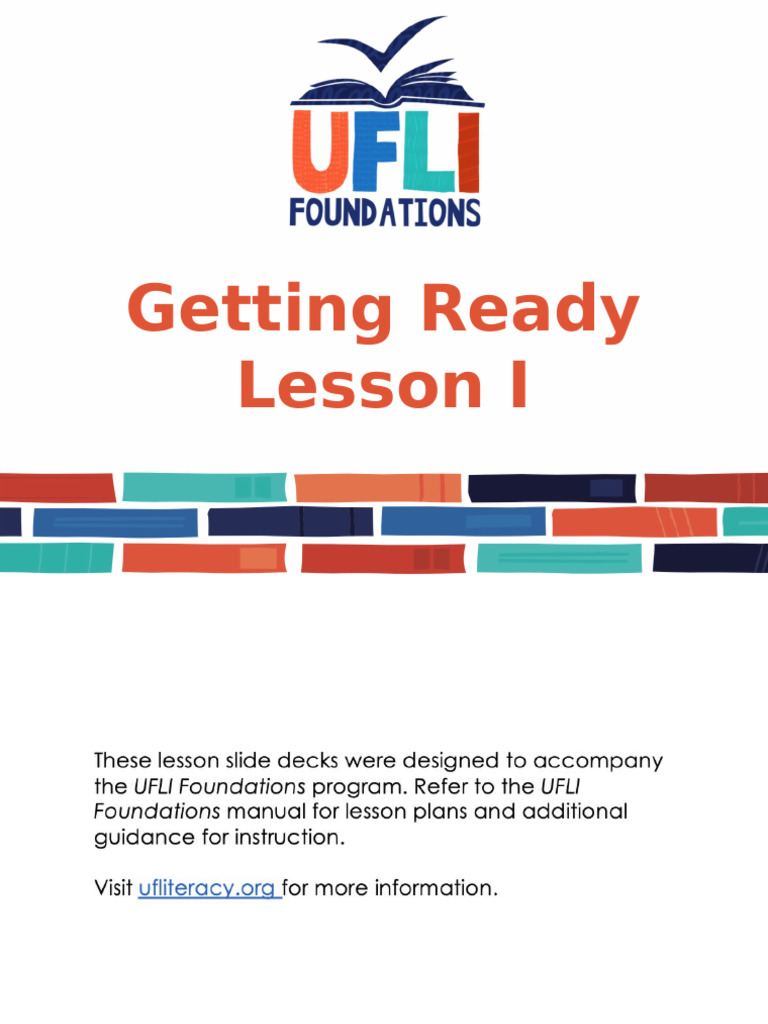 I GettingReadyLesson UFLIFoundations | PDF