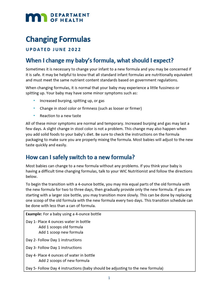 Transitions | PDF | Wic | Infant Formula