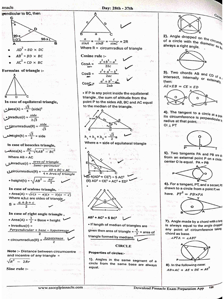Geometry part 2 formula | PDF