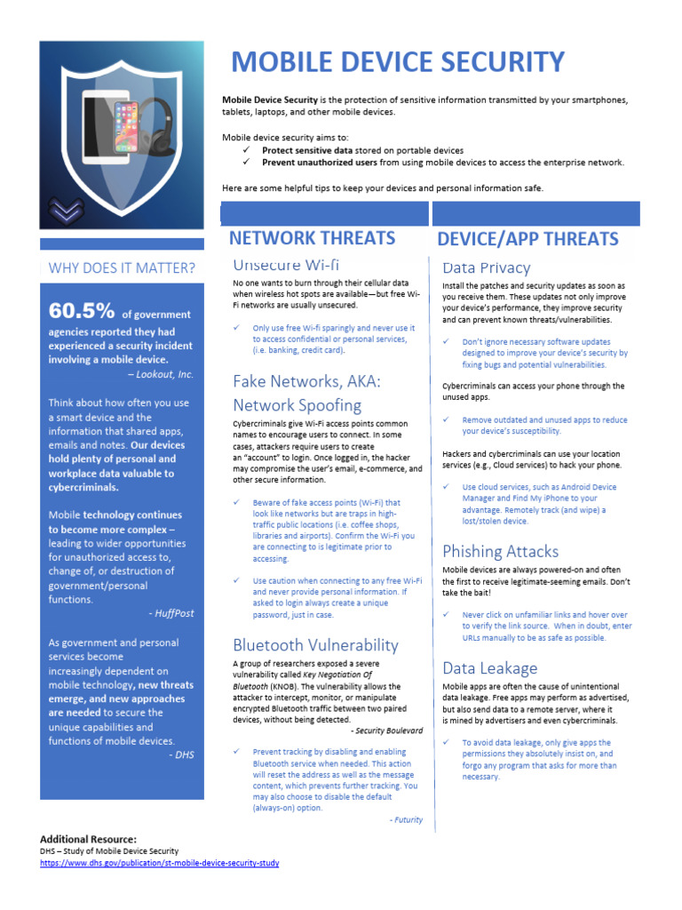 Mobile Security Handout Final | PDF | Security | Computer Security
