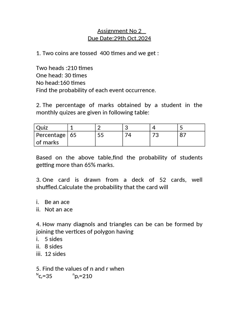 Assignment No 2 | PDF