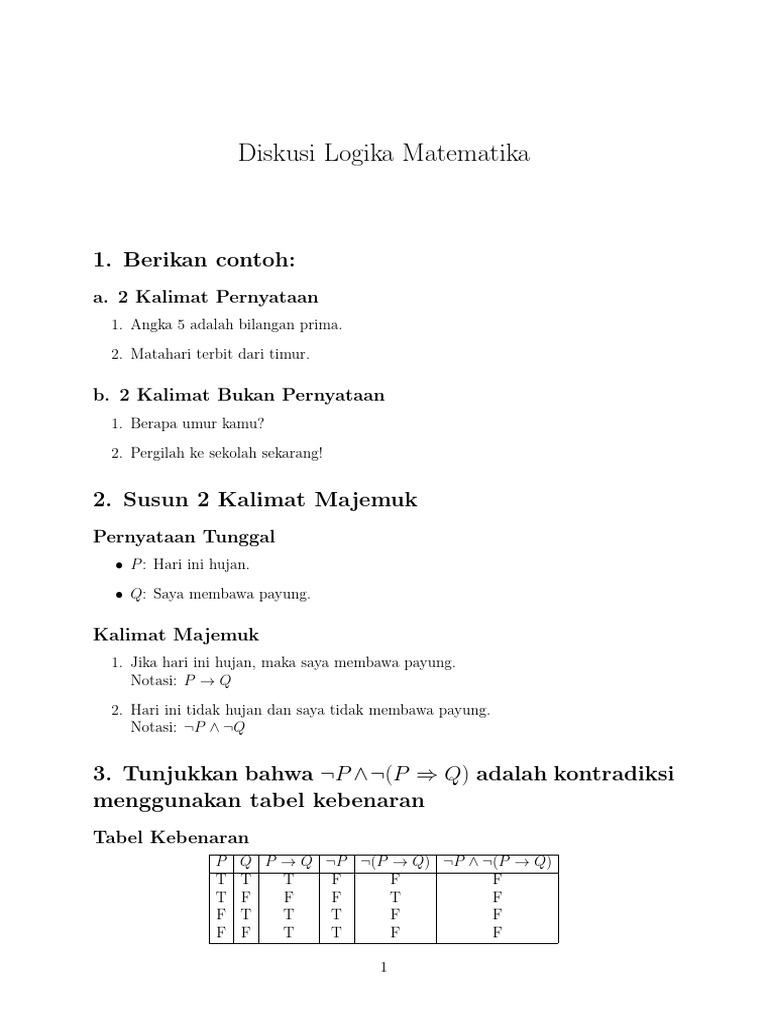 Diskusi Logika Matematika | PDF