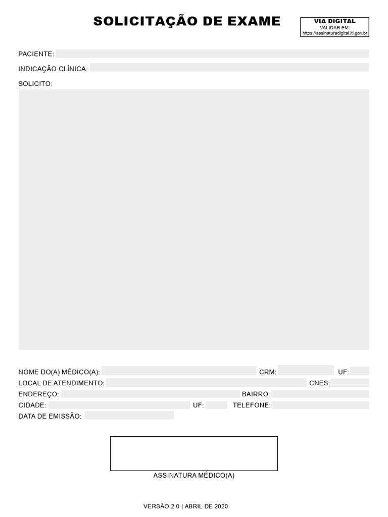 Solicitacao Exames | PDF