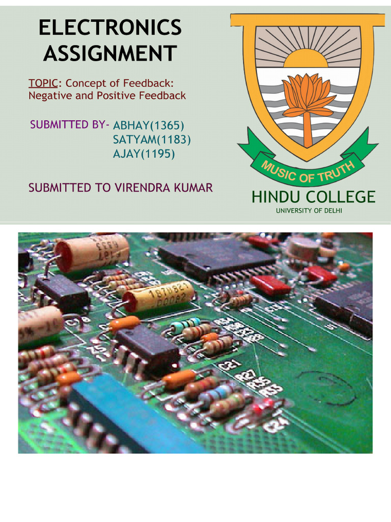 Feedback Concepts in Electronics | PDF | Amplifier | Feedback