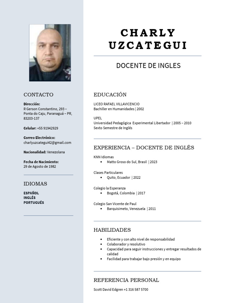 Curriculum Charly-1 | PDF