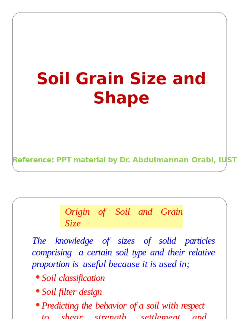 Characterization of Soil - Part - II | PDF | Soil | Particle Size