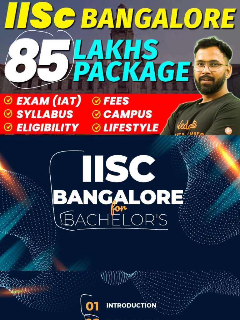 IISC Banglore | PDF | Bachelor Of Science | Vocational Education