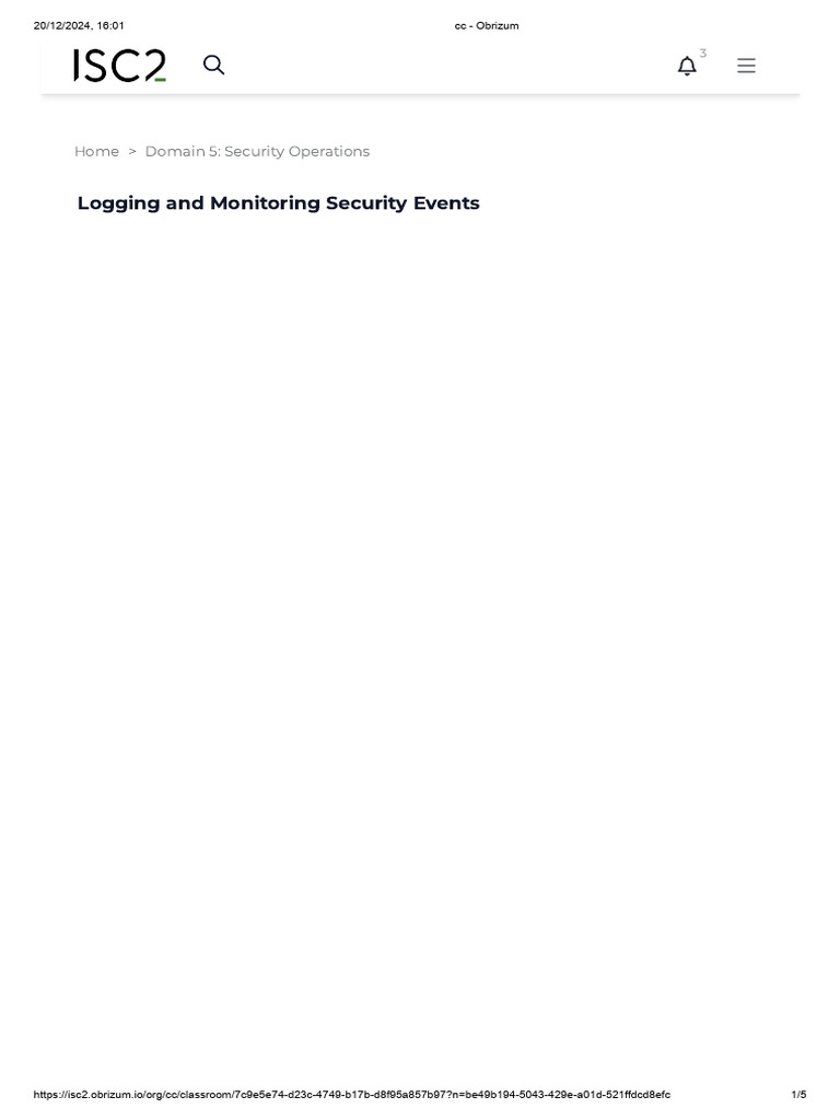Logging and Monitoring Security Events | PDF