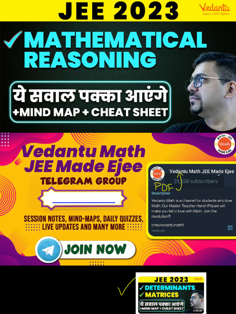 Mathematical Reasoning JEE _ VMath | PDF | Contradiction | Mathematical ...