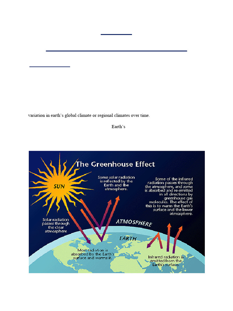 Greenhouse Effect and Global Warming Explained | PDF | Greenhouse ...