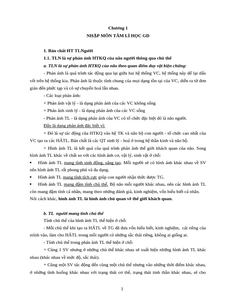 ĐỀ CƯƠNG TLHGD | PDF