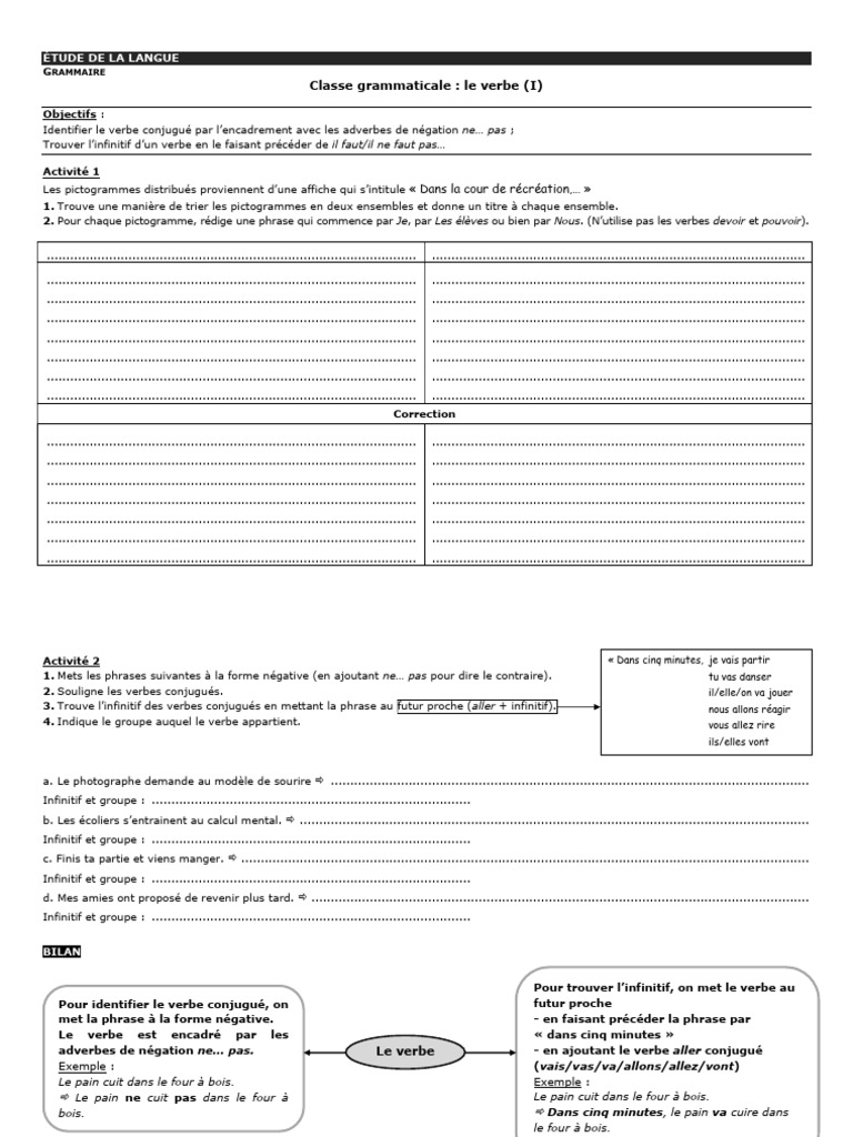 Exercice sur le verbe "reconnaître" | PDF | Verbe | Phrase