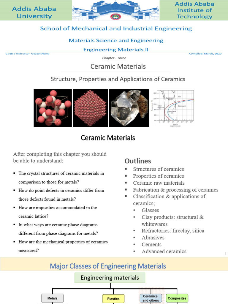 Ch-3 Ceramic Materials | PDF | Ceramics | Sintering