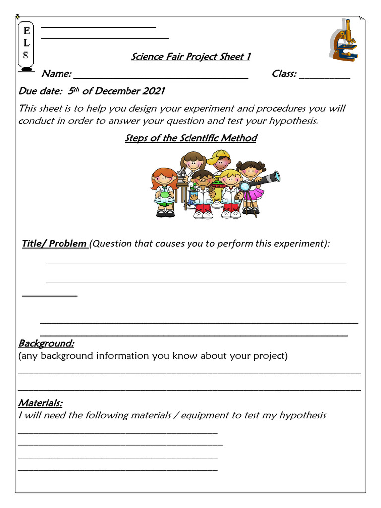 Science Fair Sheet | PDF