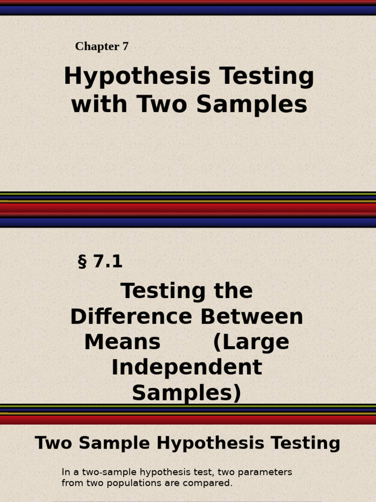 Elementary Statistics Ch.7 | PDF | Student's T Test | Statistical ...