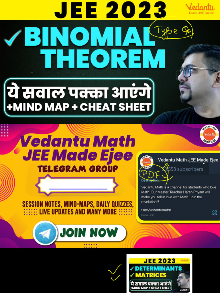 Binomial JEE _ VMATH | PDF | Number Theory | Mathematics