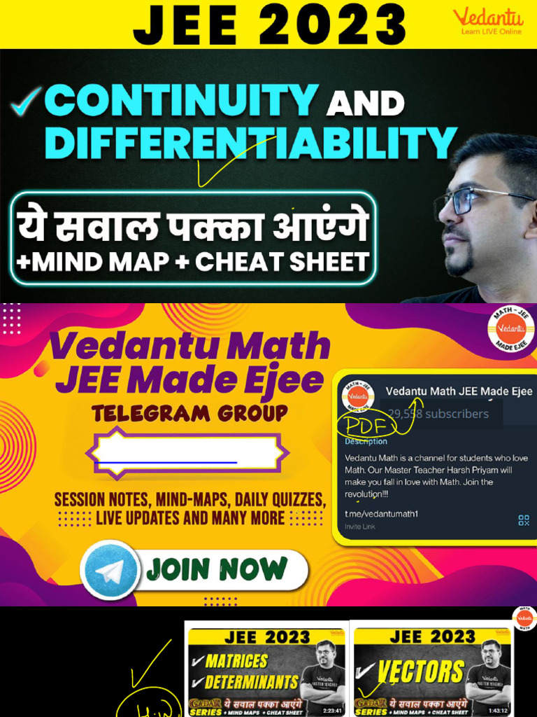 Continuity DIfferentiability JEE | PDF | Continuous Function | Topology