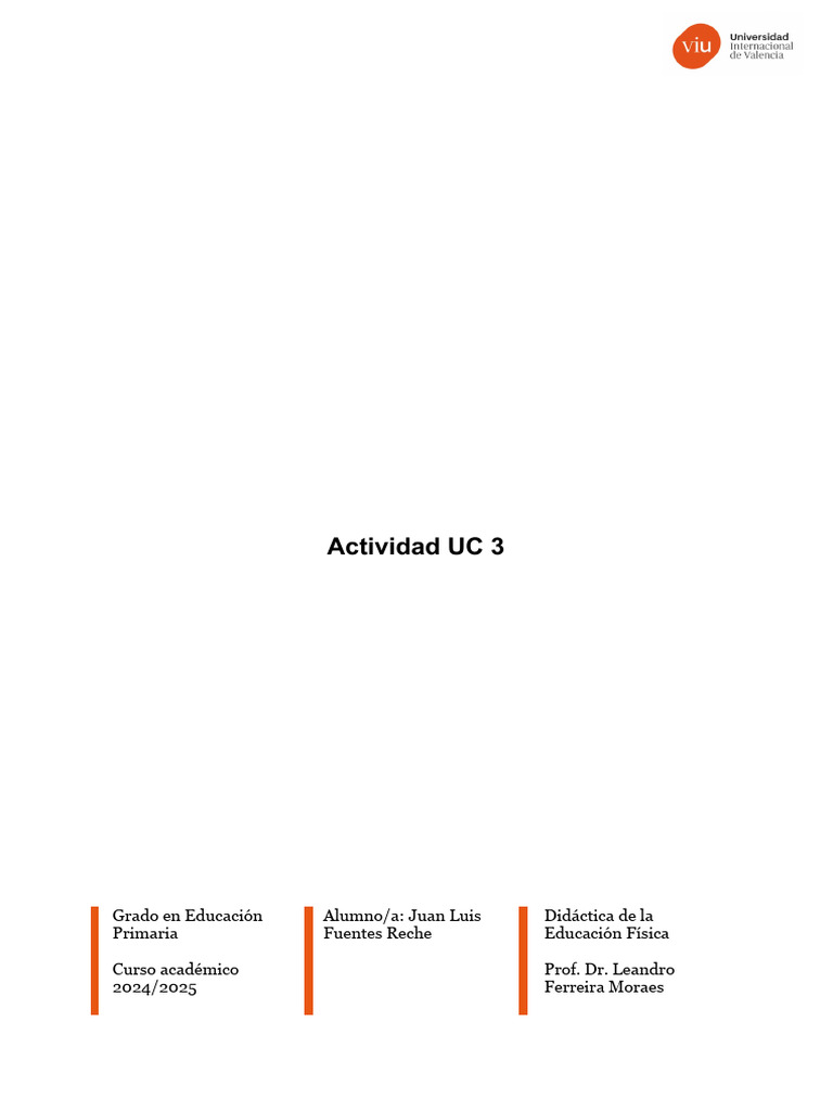 2024 - Actividad UC3 | PDF | Plan de estudios | Educación primaria