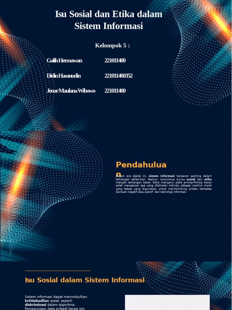 Slidesgo Menelusuri Isu Sosial Dan Etika Dalam Sistem Informasi Tantangan Dan Solusi ...