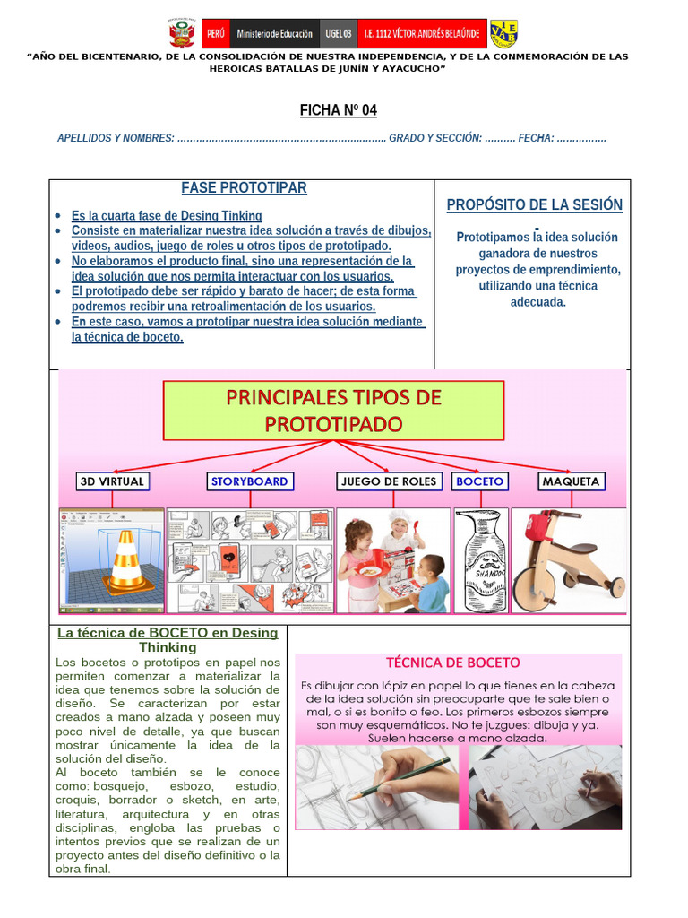 Ficha 04 Ept 4to 3B | PDF