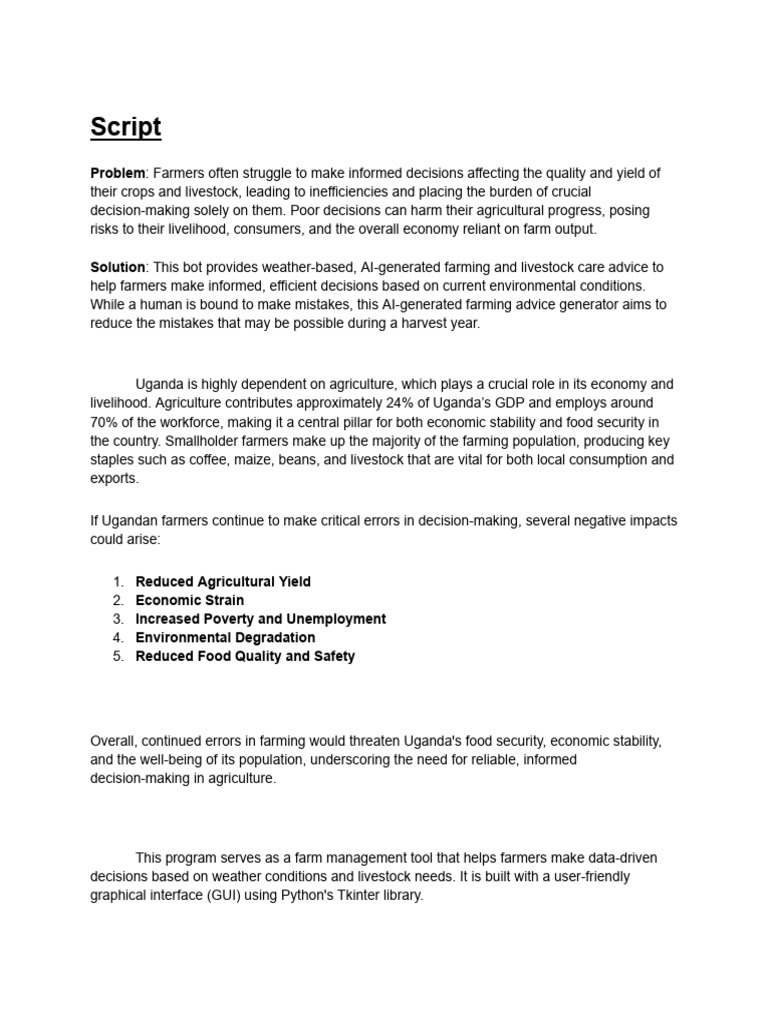 Farming Advice Script Judge | PDF | Agriculture | Soil