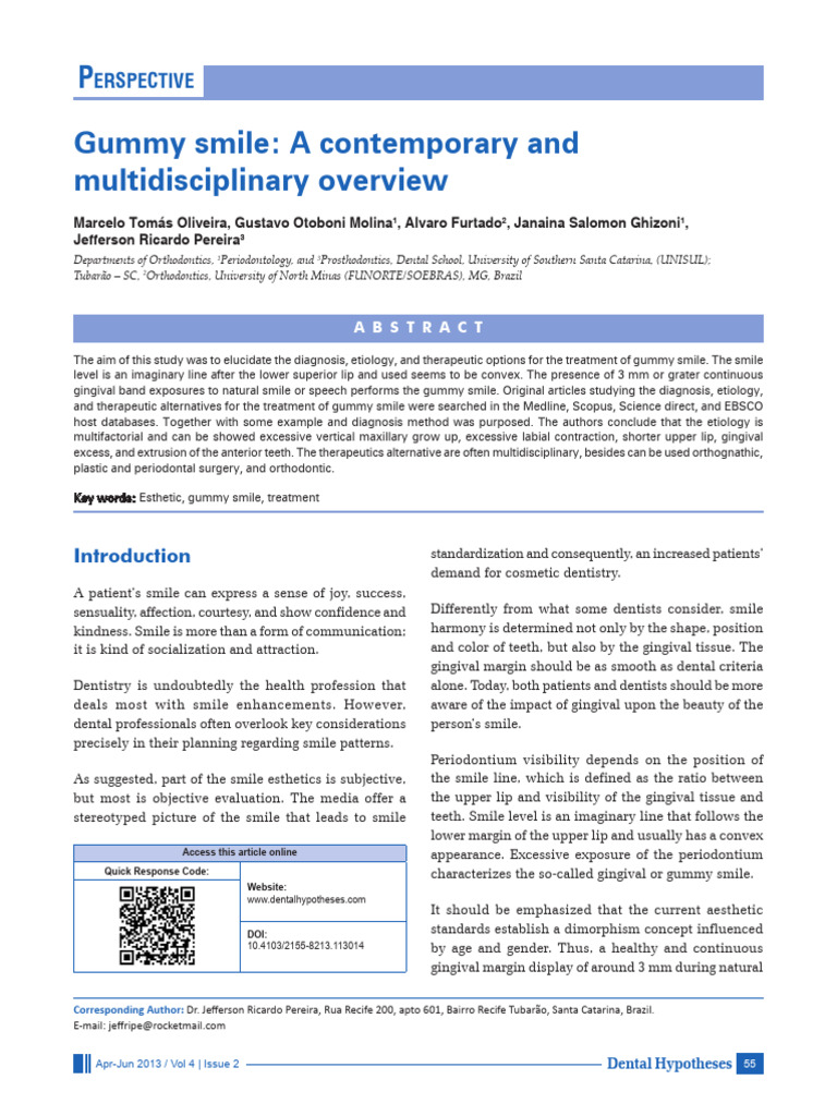 Gummy Smile A Contemporary and Multidisciplinary.6 | PDF ...