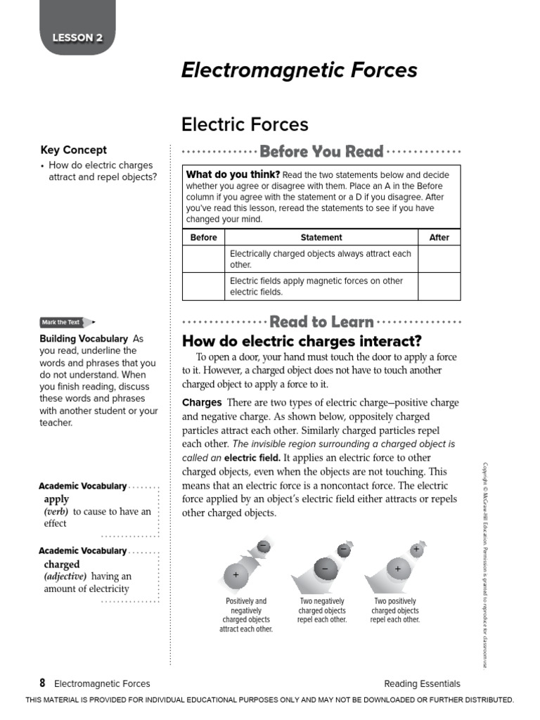 Lesson 2 Electric Forces | PDF | Electric Charge | Electrical Conductor