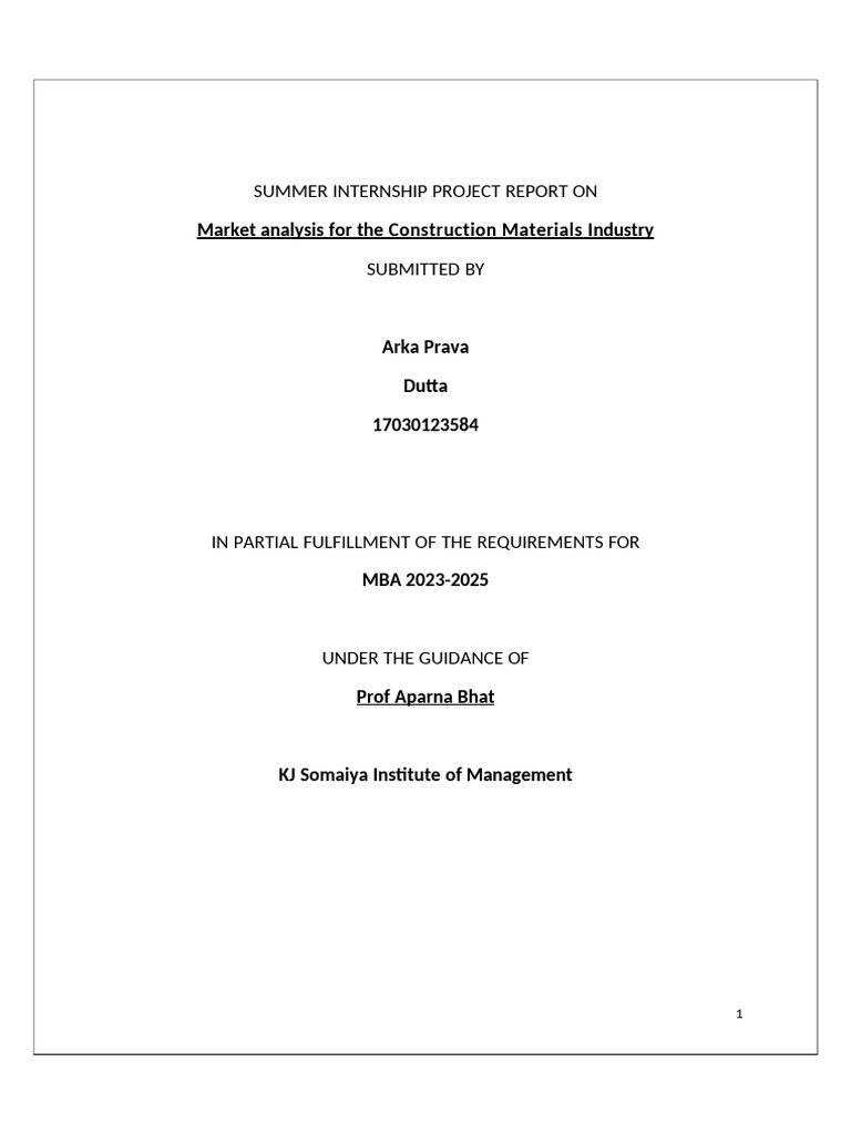 Arka Prava Dutta - MBA DIV10 - Prof. Aparna Bhat | PDF | Data Analysis | Swot Analysis