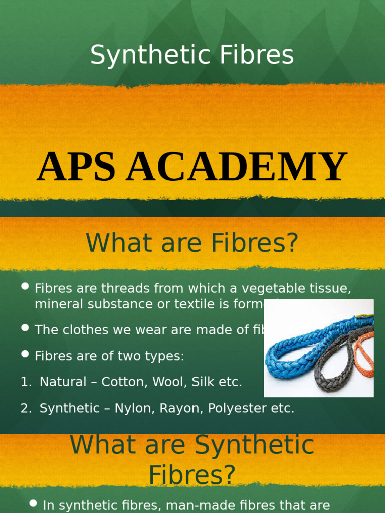 Overview of Synthetic Fibres | PDF | Fibers | Synthetic Fiber