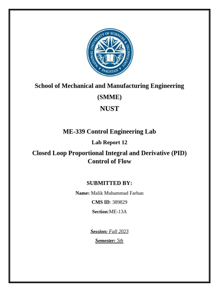 lab 12 | PDF | Control Theory | Electricity