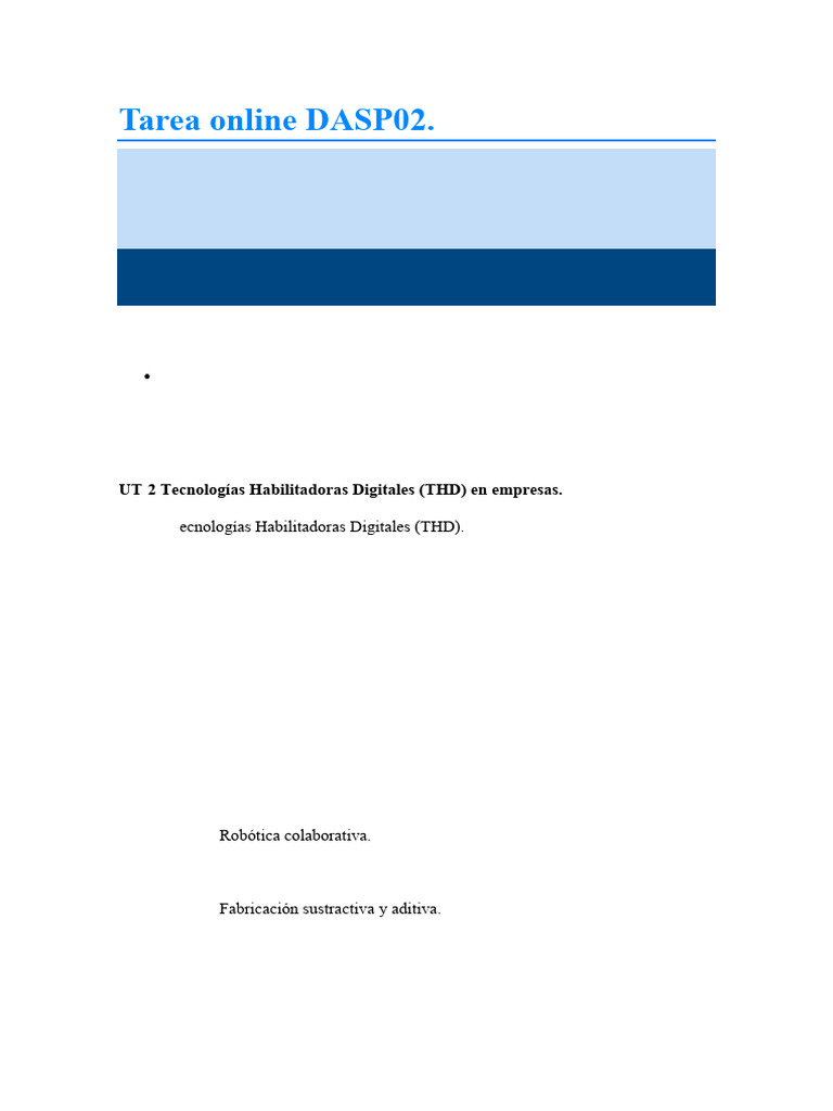 Tecnologías Habilitadoras en Empresas | PDF
