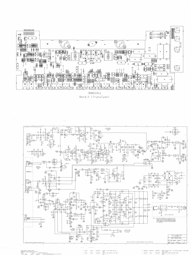 Peavey Transtube Bandit 112 Series 1 Schematic | PDF