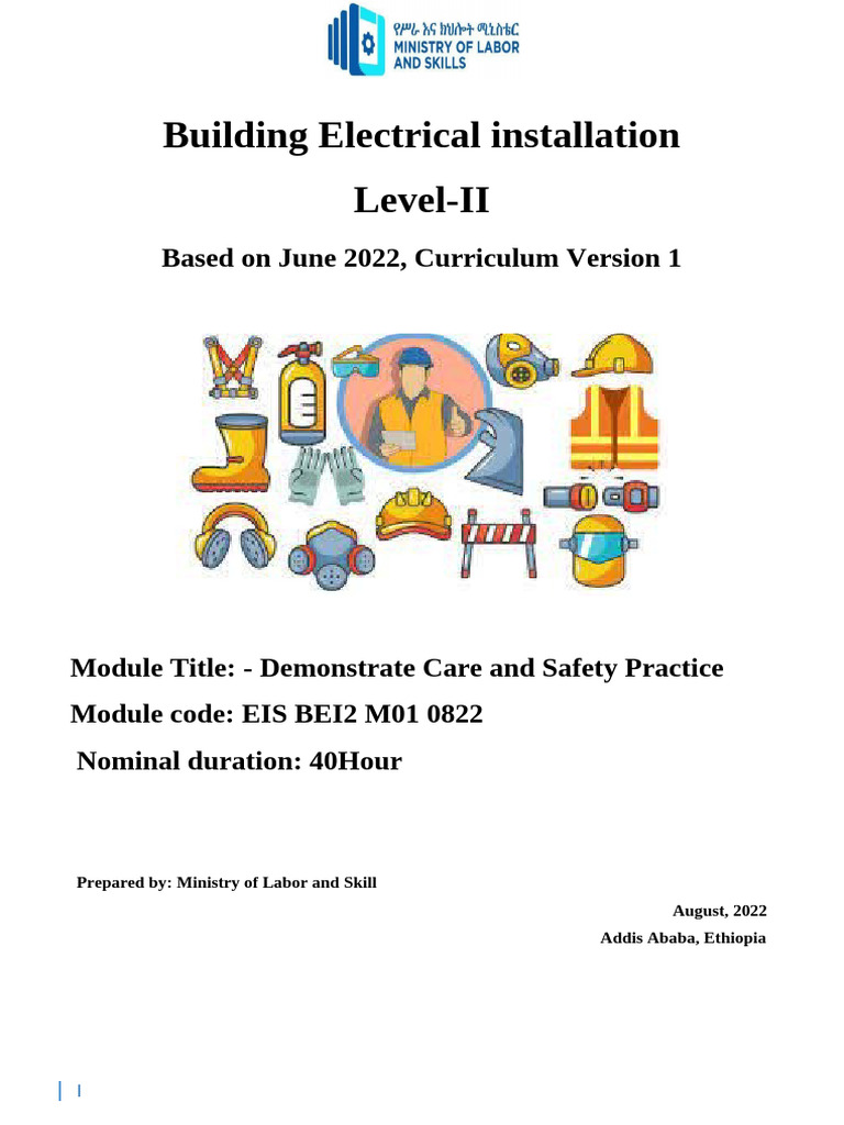 M01 Demonstrate Care and Safety Practice | PDF | Occupational Safety ...